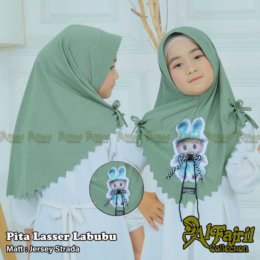 Jual Jilbab Anak Labubu Pita Laser 3-7th Ori Al Fajril | Shopee Indonesia