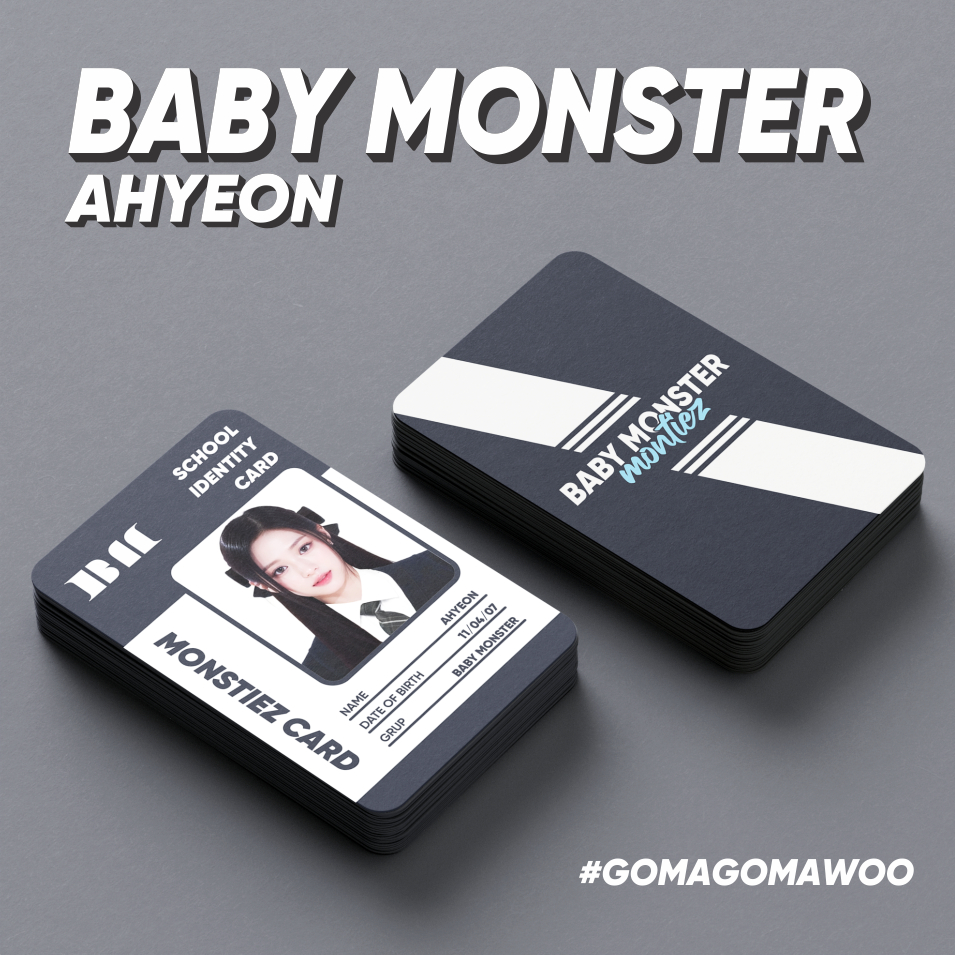 Jual PHOTOCARD BABY MONSTER SCHOOL ID 2SISI (HARGA 1 PCS + LAMINASI 2 SISI) GOMAWO JPOP KPOP ...