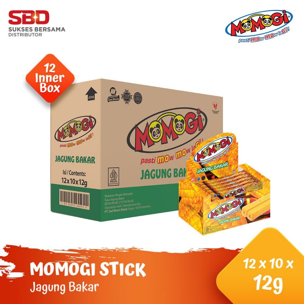 Jual Momogi Stick Jagung Bakar 12gr (1 Karton @ 12 Box) | Shopee Indonesia