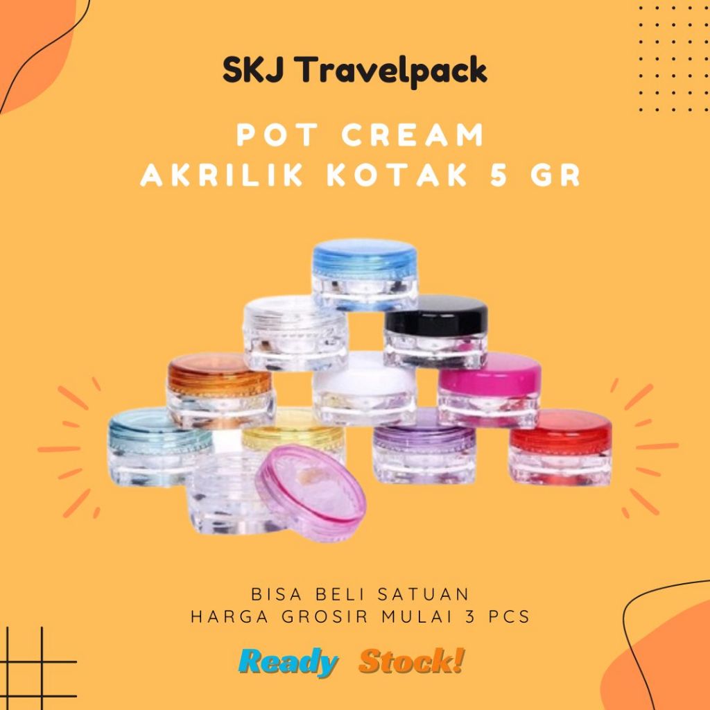 Jual (MIN. 10 PCS) Pot Jar 5 gr Wadah Tempat Cream Lotion Kosmetik ...