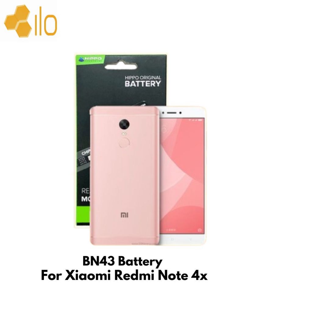 Jual Hippo Baterai Baterry 100% ORI Baterai Xiaomi Redmi Note 4X 4100Mah BN43 Original Batere ...
