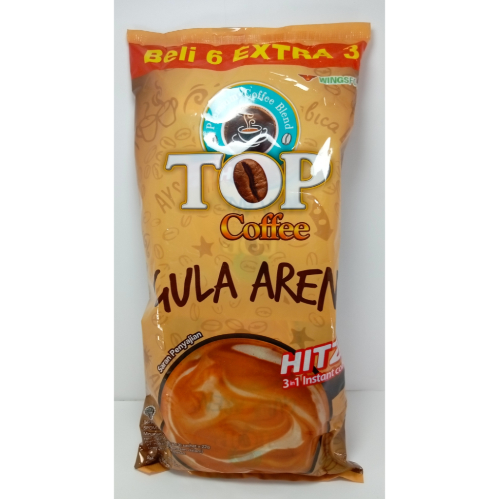 Jual Top Coffee Kopi Instan GULA AREN Pack 22 gr isi 6 + 3 pcs | Shopee ...