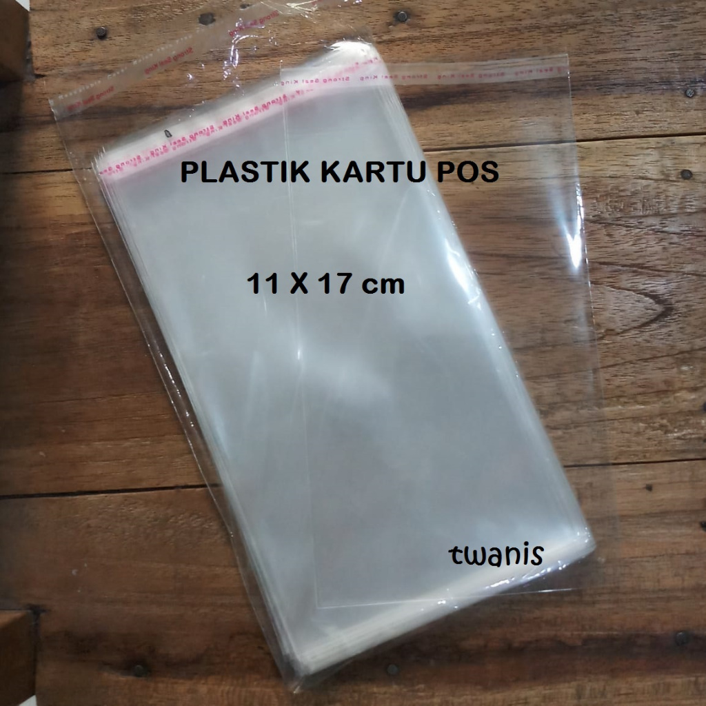 Jual Plastik Kemasan Kartu Pos Postcard ukuran 11 x 17 cm isi 5 lembar ...