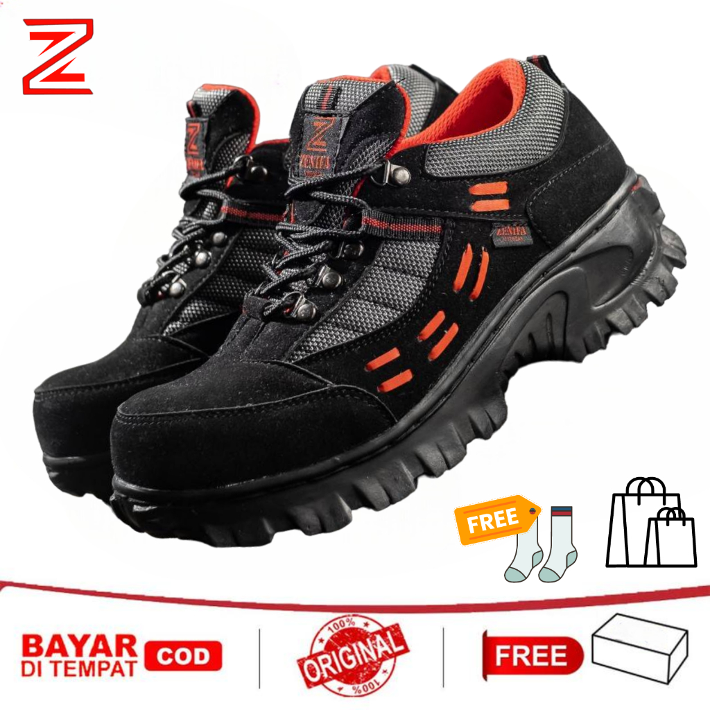 Jual Zenifa Thunder Sepatu Pria Boots Safety High Kerja Proyek Gunung ...