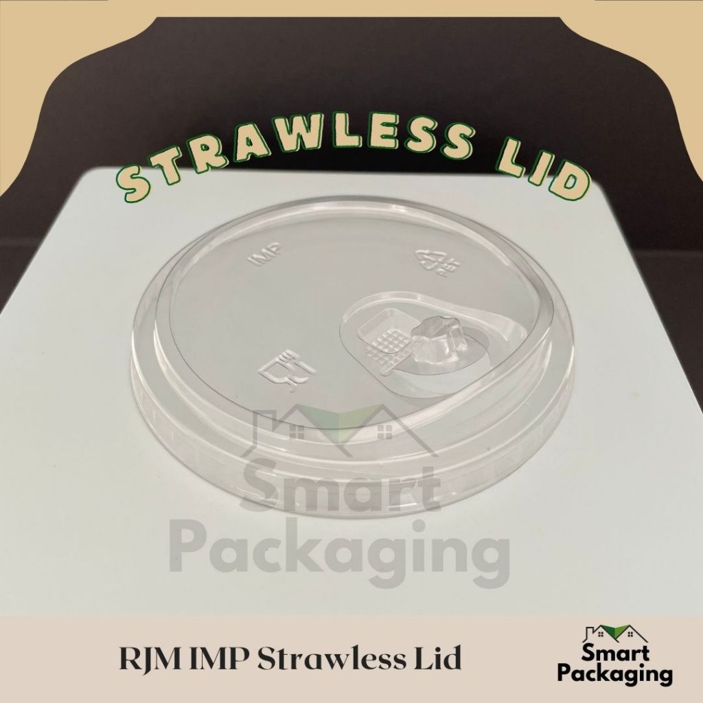 Jual [ISI 50 PCS] Strawless Lid RJM IMP / Tutup Gelas Plastik Strawless ...