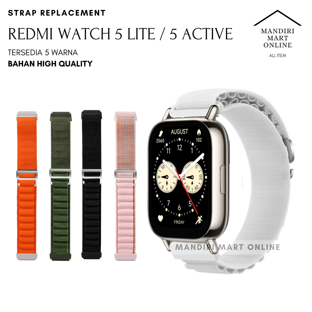 Jual Strap Nylon Alpine Redmi Watch 5 Active / Redmi Watch 5 Lite ...