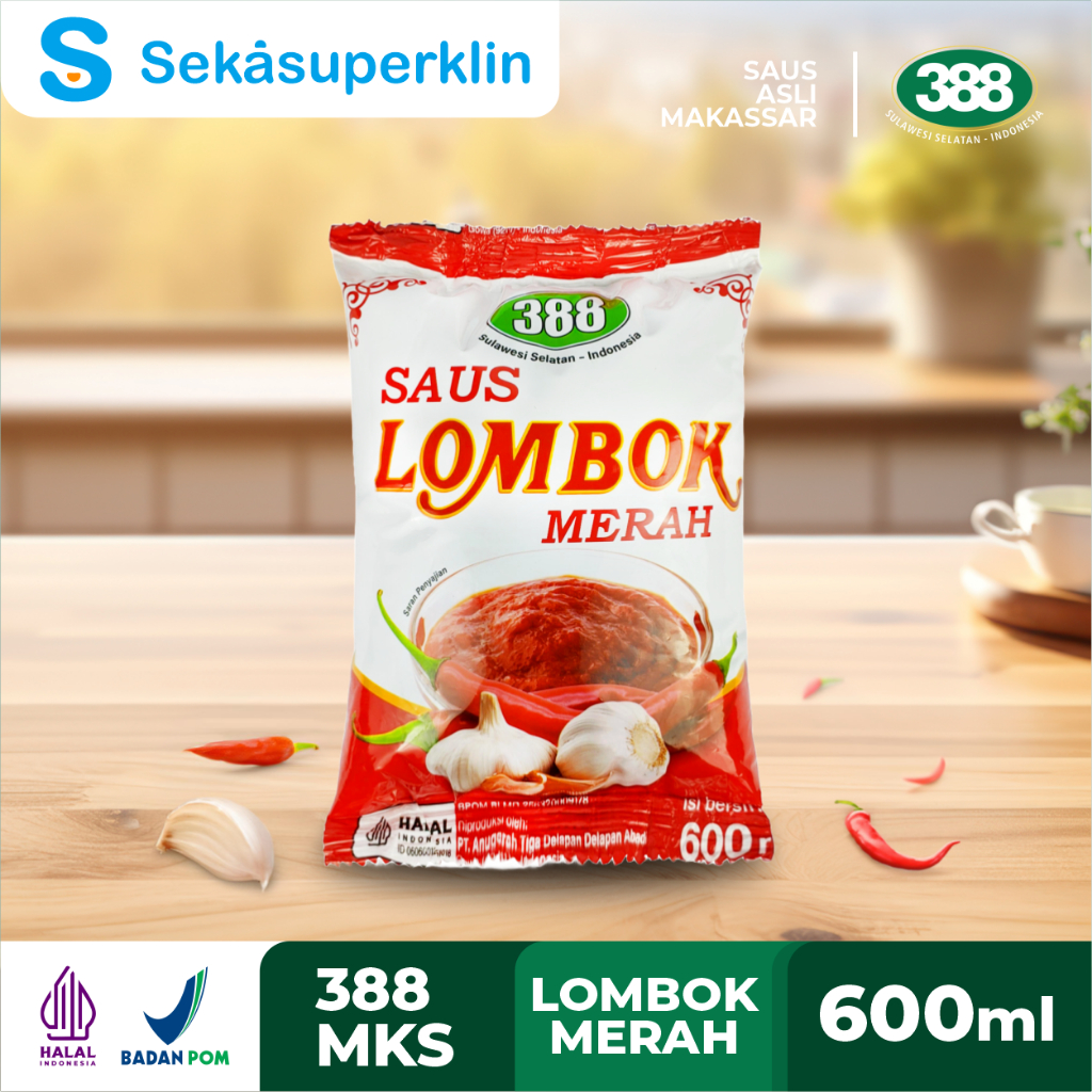 Jual LOMBOK / SAMBAL MERAH BAKSO TERGURIH ASLI MAKASSAR CAP APEL 388 600 ML SACHET | Shopee ...