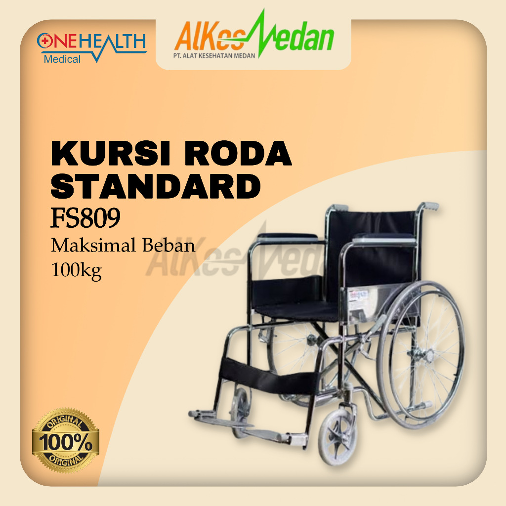 Jual KURSI RODA STANDARD ONEHEALTH FS809 WHEELCHAIR RODA JARI-JARI ALAT ...