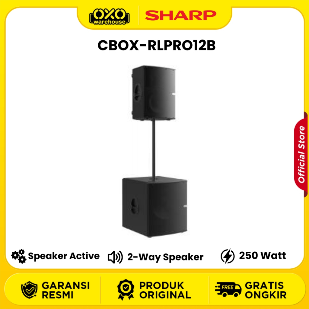 Jual Sharp Speaker Active 2 Mic Karaoke USB & Bluetooth Input CBOX ...