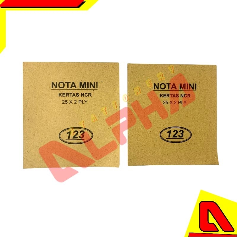 Jual NOTA MINI 2PLY NOTA MINI 123 2 PLY ISI 25 SHEETS | Shopee Indonesia