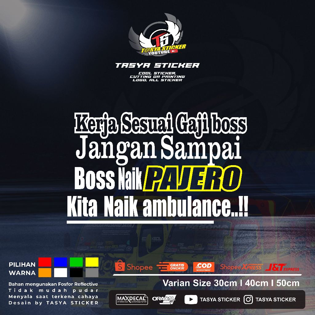 Jual Kerja Sesuai Gaji BOSS Cutting Sticker Modifikasi Bahan Menyala ...