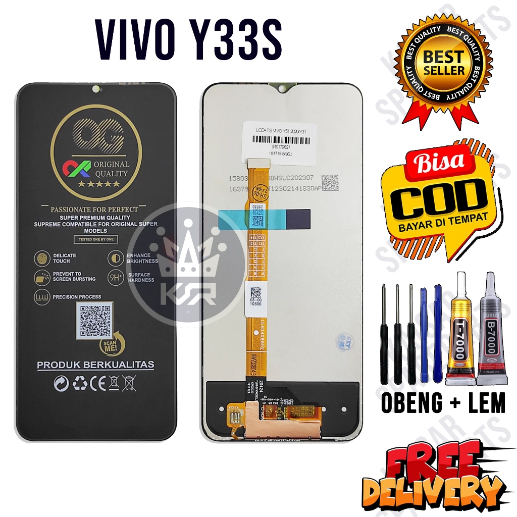 Jual Lcd Touchscreen VIVO Y33S Original OEM Lcd VIVO Y33S Fullset ...