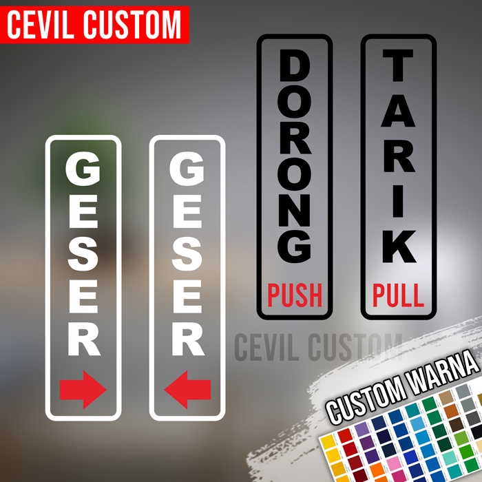 Jual Stiker Pintu Geser Dorong Tarik Minimalis | Shopee Indonesia