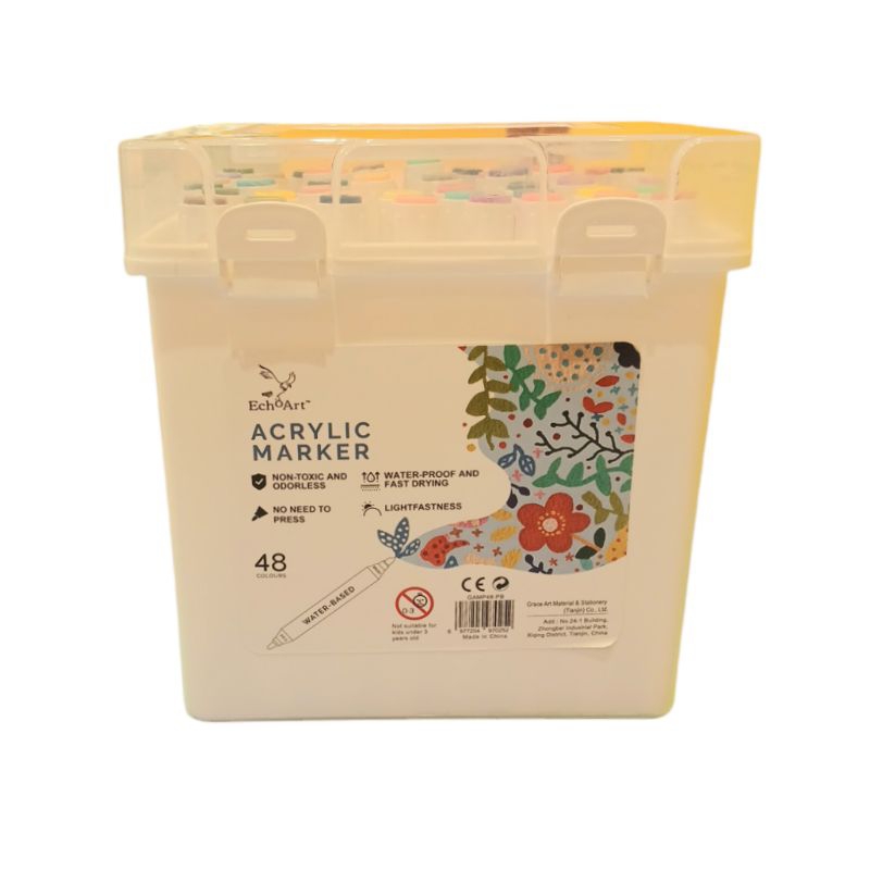 Jual Echo Art Acrylic Marker Isi 48pc 24pc 12pc | Spidol Akrilik | Shopee Indonesia