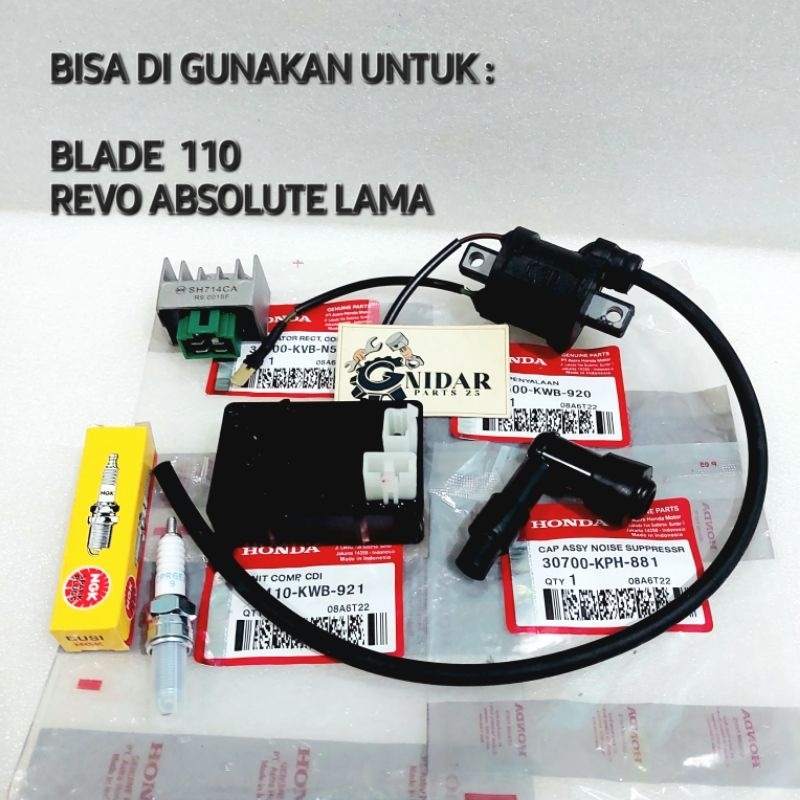 Jual Paket Pengapian 5 Item Cdi + Koil + Kiprok +Busi + Tutup Busi ...