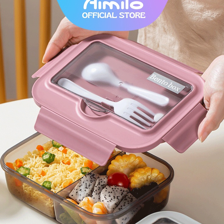Jual Gratis Bubble READY Aimilo 3 Sekat Tempat Makan Tupperware BPA ...