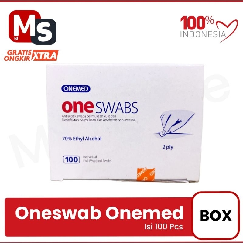 Jual Alkohol Swab Onemed Oneswab Kasa Alcohol Prepads Box 100 Pcs ...