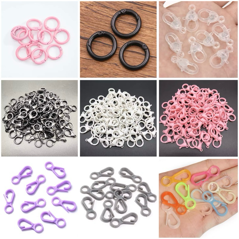 Jual [50pc dan 100pc] Ring ganci bulat 25mm plastik ring strap hp ...