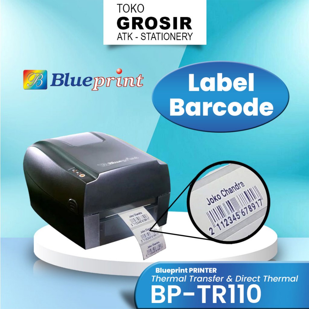 Jual TR110 Printer Label Barcode BLUEPRINT BP-TR110 Support (USB+Serial ...