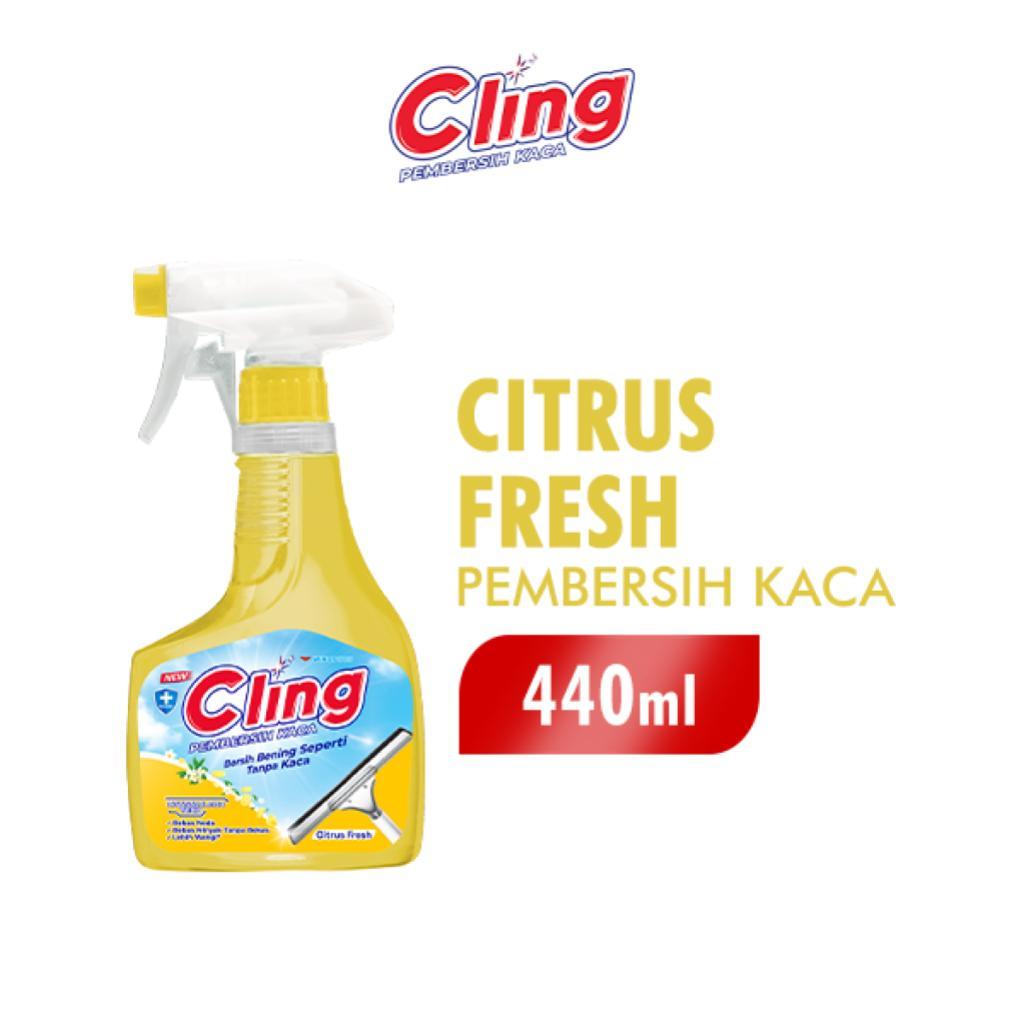 Jual Cling Pembersih Kaca Kuning Lemon Fresh Botol 440 ml | Shopee ...