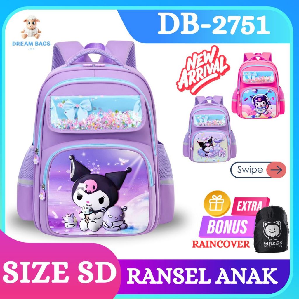 Jual Tas Ransel Sekolah Anak Perempuan SD Kuromi Terbaru - Dream Bags - Import | Shopee Indonesia