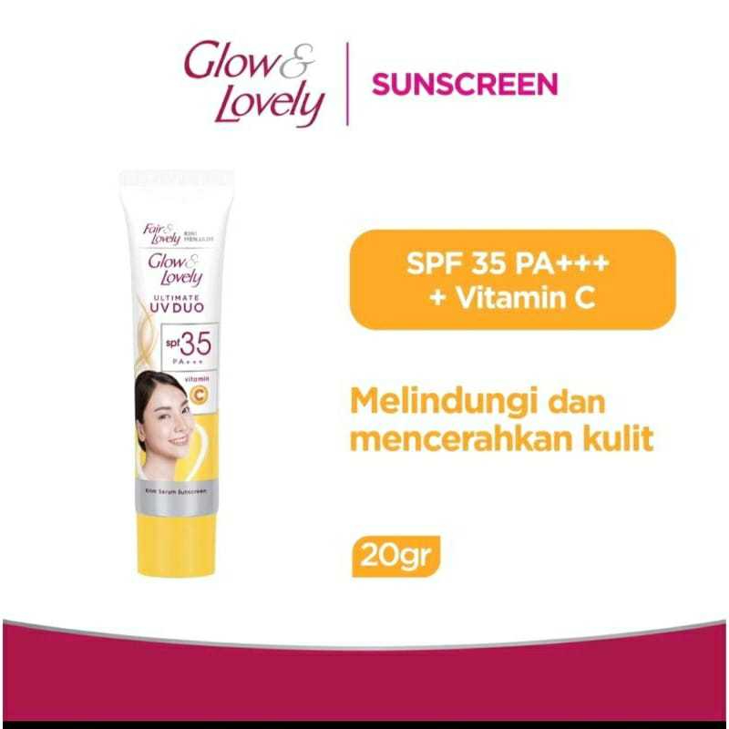 Jual Fair & Lovely | Glow & Lovely Sunscreen Uv Duo Spf 35 PA+++ 20g ...