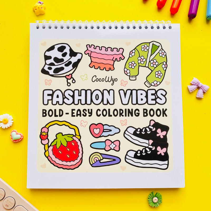 Jual Fashion Vibes Bold - Easy Coloring Book - Buku mewarnai Tema ...