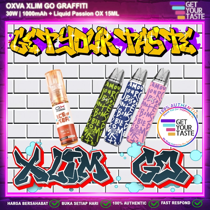 Jual OXVA Xlim GO 30W 1000mAh Pod Kit + OX Passion Liquid Salt Nic 15ML ...