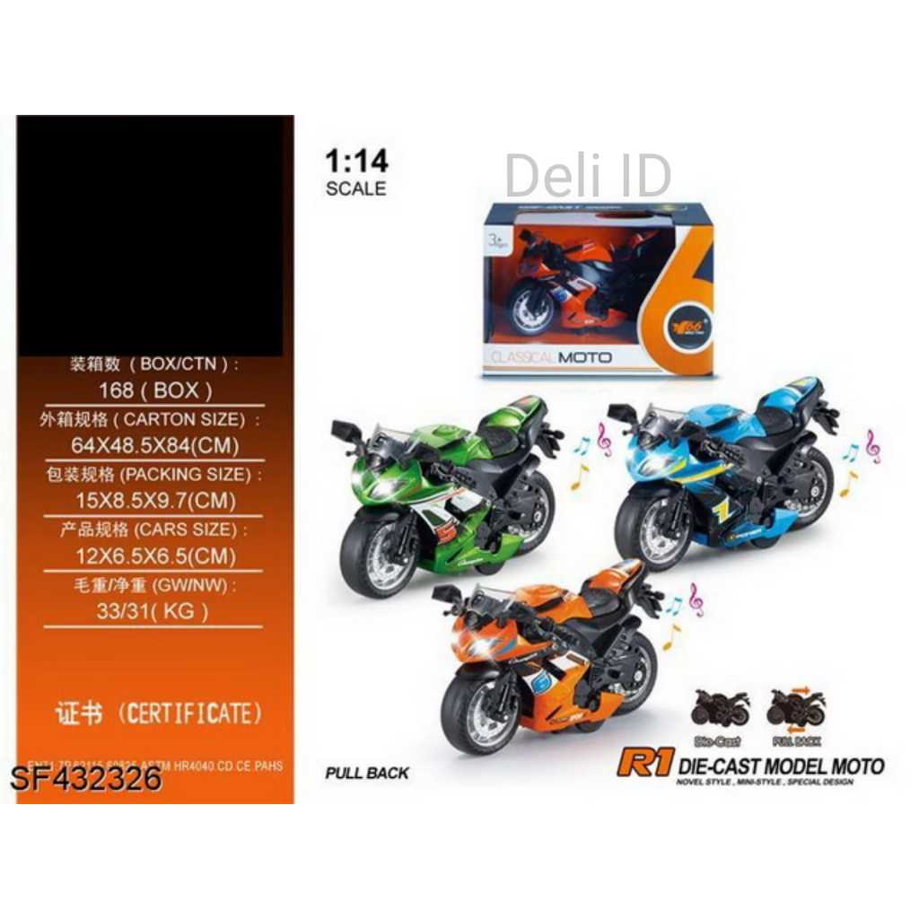 Jual Mainan Anak Sepeda Motor Miniatur Diecast Motorcycle Sport ...