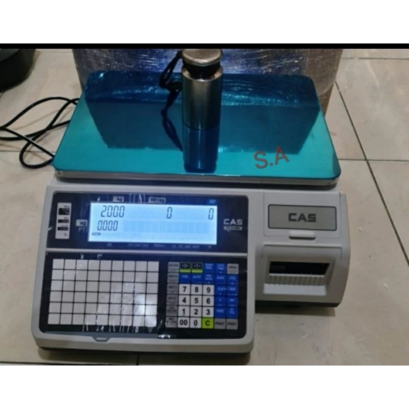 Jual timbangan label printer 30kg CAS CL-5200j-B 30kg timbangan Frozen (S.A) | Shopee Indonesia
