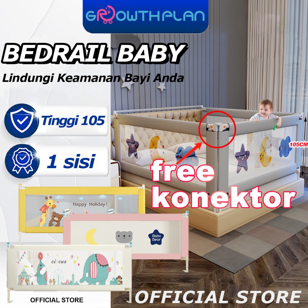 Jual [Garansi 4 tahun]Tinggi 105cm/ Baby bedrail Baby Bed Guard Pagar ...