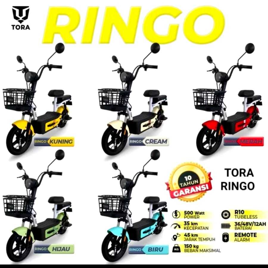 Jual sepeda listrik tora ringo electric bike garansi lebih bagus dari uwinfly goda pasipik ...