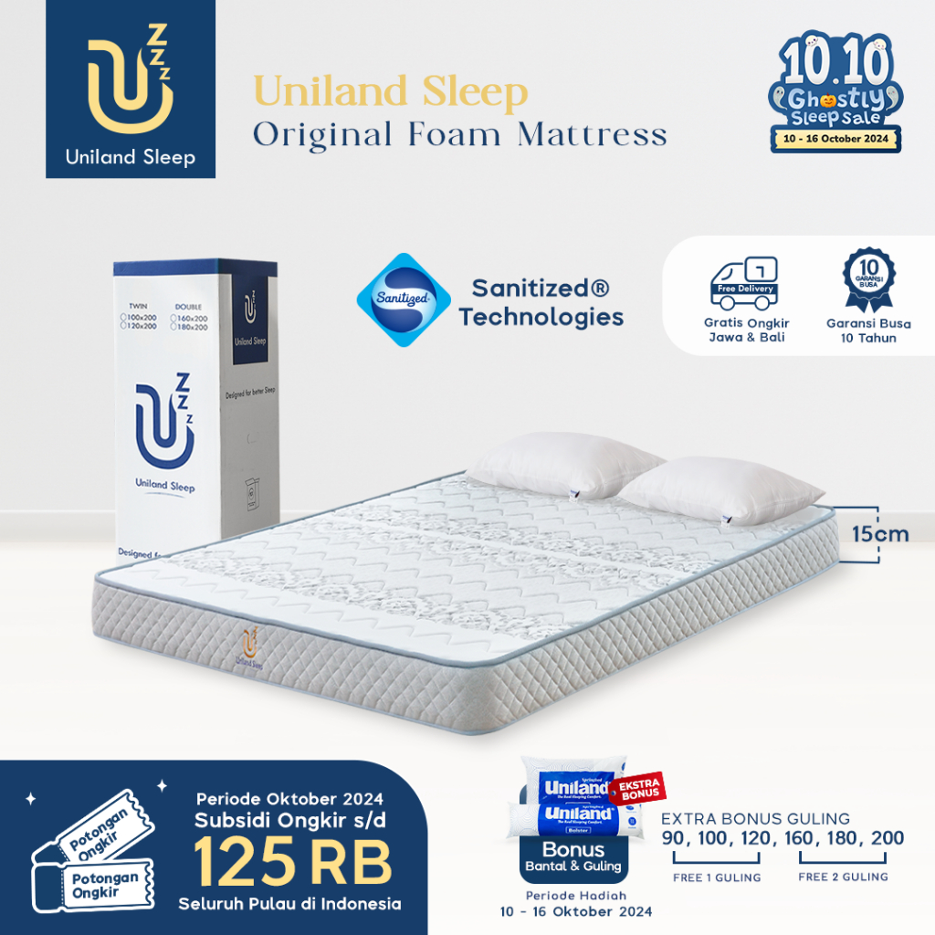 Jual Uniland Sleep 90x200 / Single Size / Kasur Busa / Pocket Spring ...
