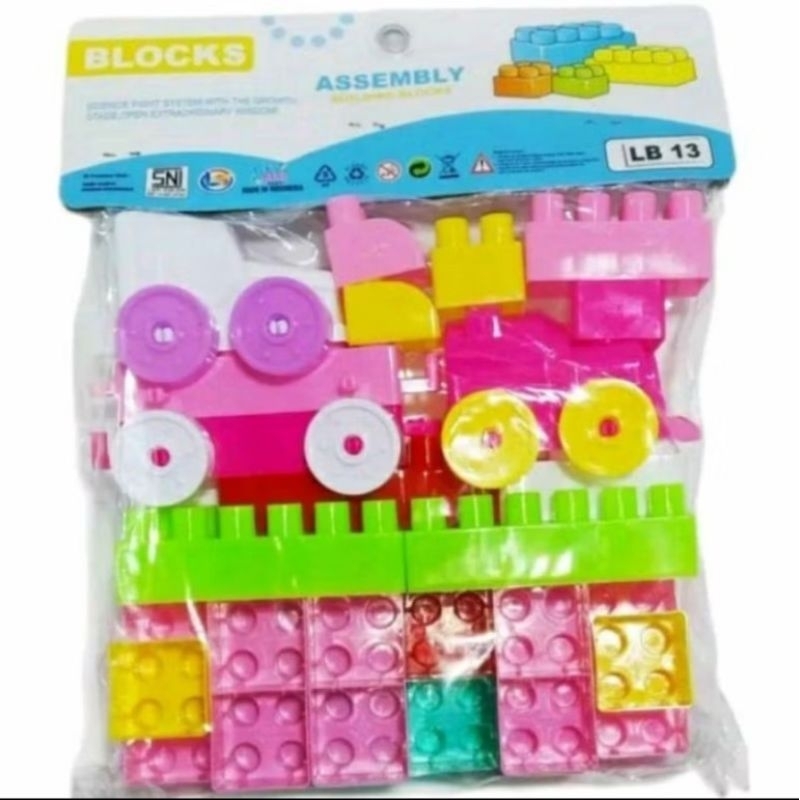 Jual MAINAN ANAK BLOCK PUZZLE UKURAN BESAR ISI 41 BIJI/ BALOK SUSUN ...