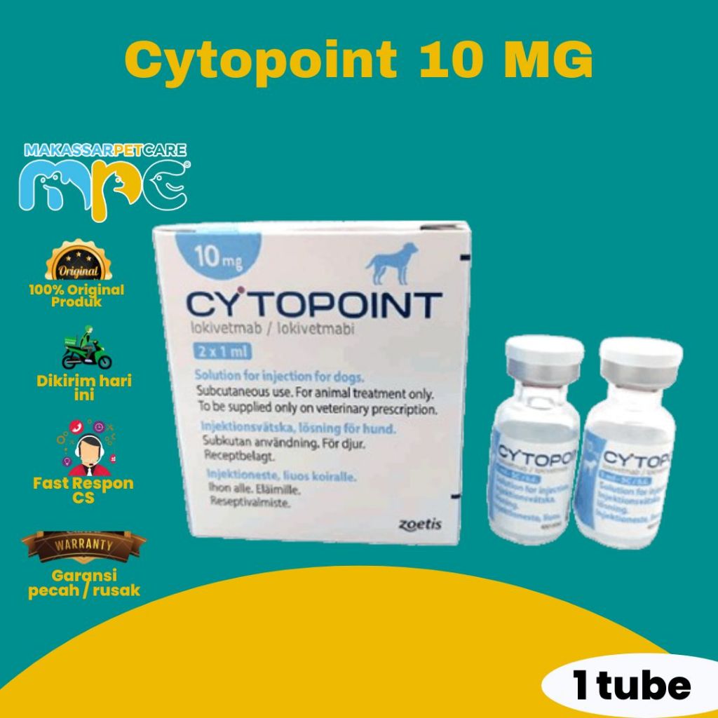 Jual CYTOPOINT 10MG obat gatal pada anjing /dog Alergi cytopoint ...
