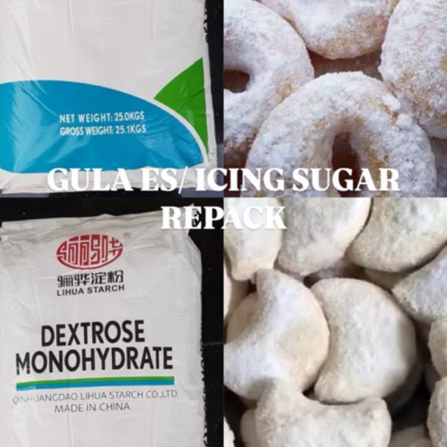Jual GULA ES/ICING SUGAR /GULA DONAT LIHUA STARCH REPACK | Shopee Indonesia