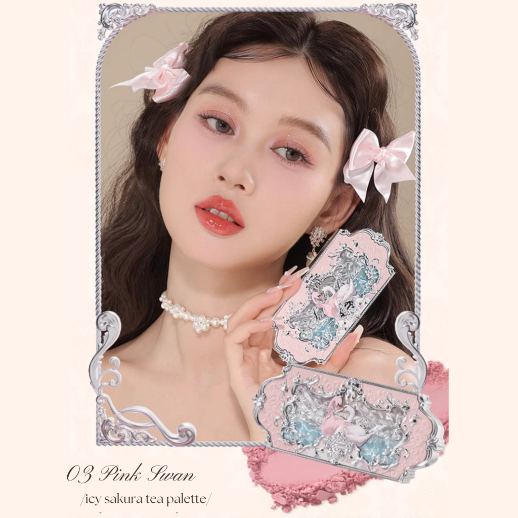 Jual FLOWER KNOWS Swan Ballet Series Six-Color Eyeshadow Palette Make ...
