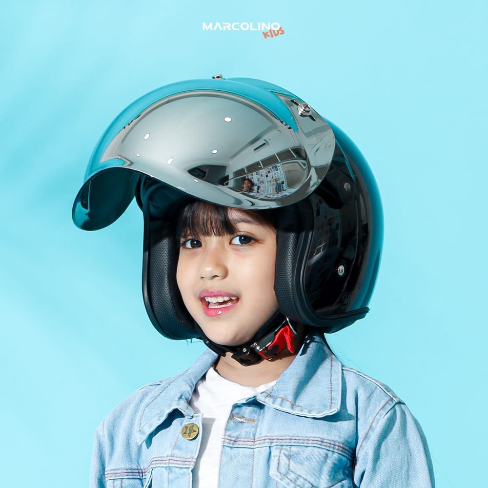 Jual ⁠[Kids Edition] Helm Bogo Retro Marcolino Glossy/doff SNI Bubble ...