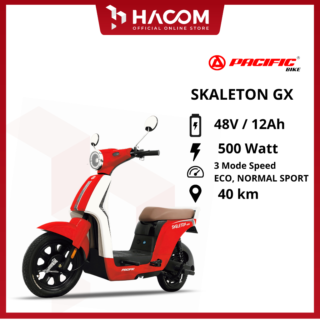 Jual SEPEDA LISTRIK PACIFIC SKELETON GX GARANSI RESMI ORI | Shopee ...