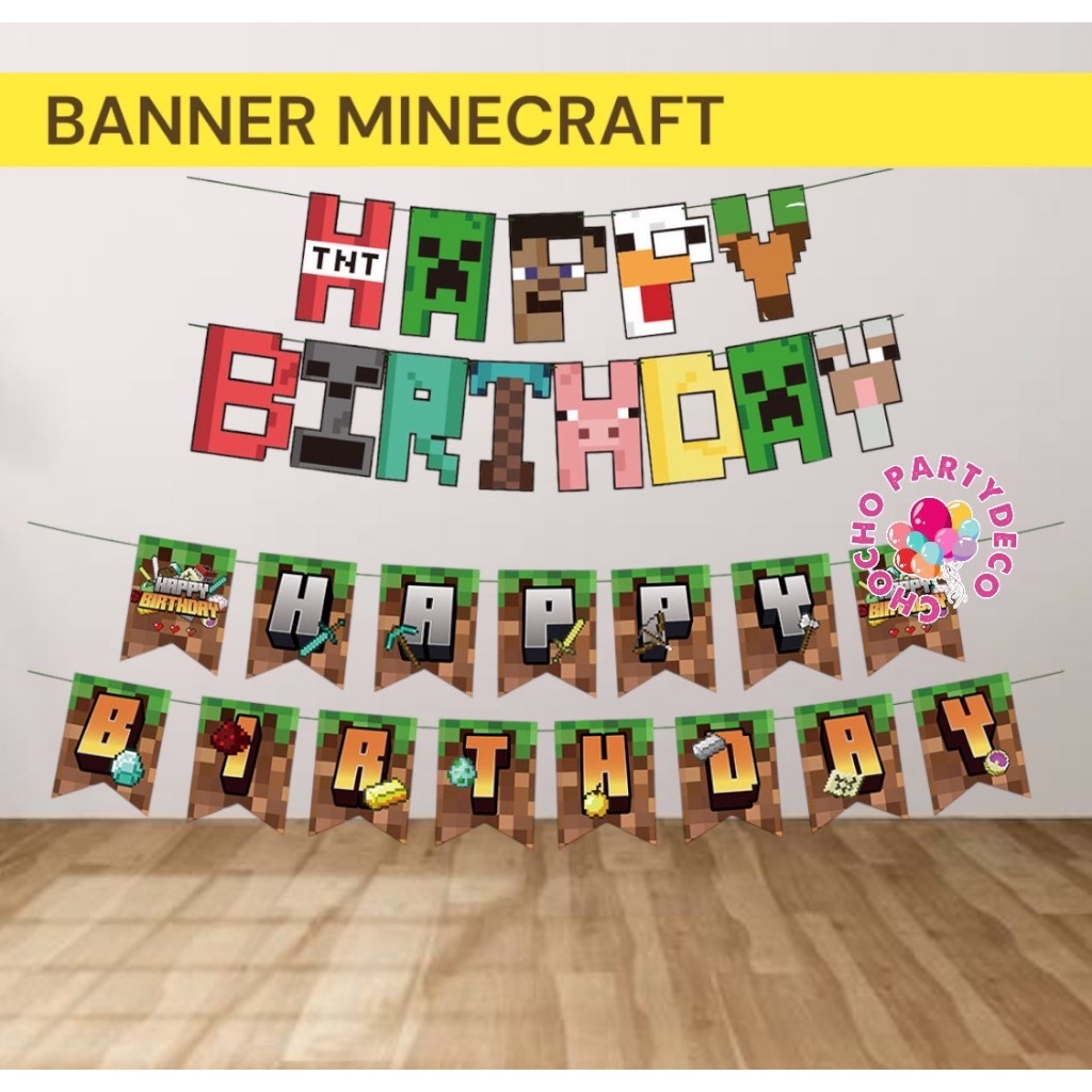 Jual Bunting Flag MINECRAFT / Banner Minecraft Roblox | Shopee Indonesia