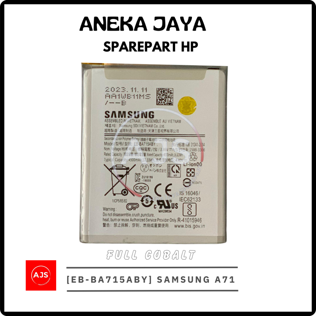 Jual BATTERY SAMSUNG A71 / EB-BA715ABY (FULL COBALT) | Shopee Indonesia