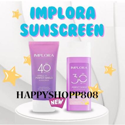 Jual [ IMPLORA SUNSCREEN SPF 40PA+ & 30PA+ ] IMPLORA PERFECT SHIELD SUNSCREEN SPF30 PA++++ 50ml ...