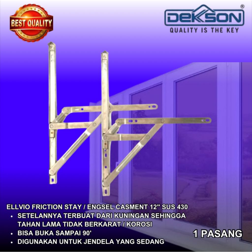 Jual Engsel Jendela Casment/Friction Stay Stainless SUS 304 Dekkson ...