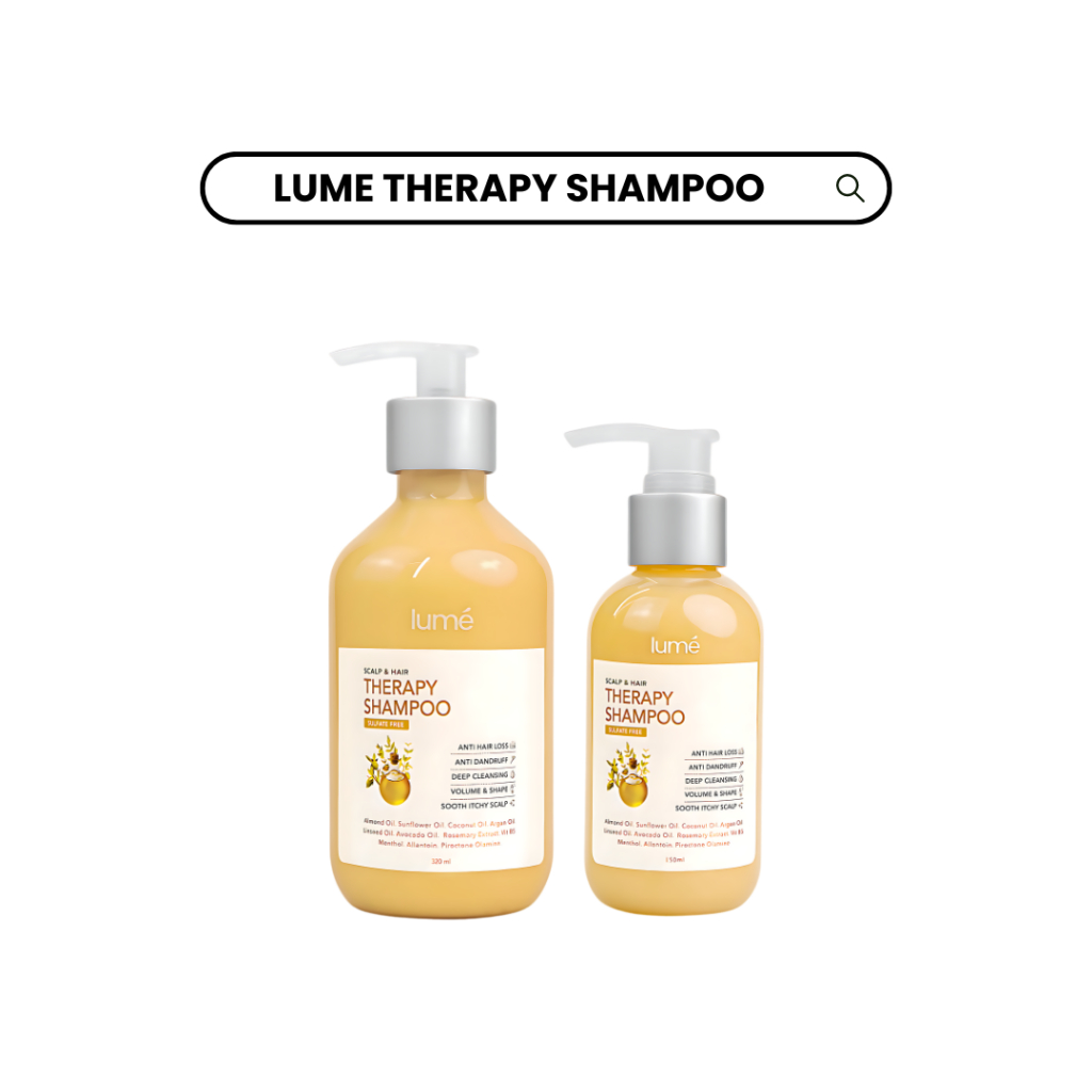 Jual LUME SCALP HAIR THERAPY SHAMPOO NON SULFAT SLS ANTI RONTOK KETOMBE ...