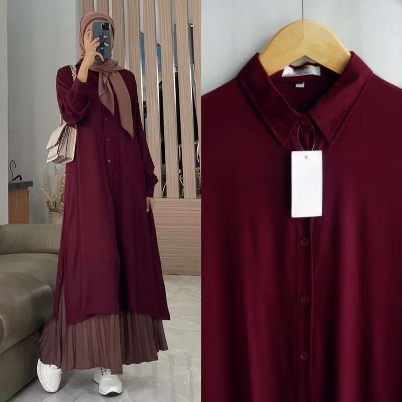 Jual [ Rayon Twill Premium ] [ Ramadhan Sale ] Neyla Long Tunik Rayon ...