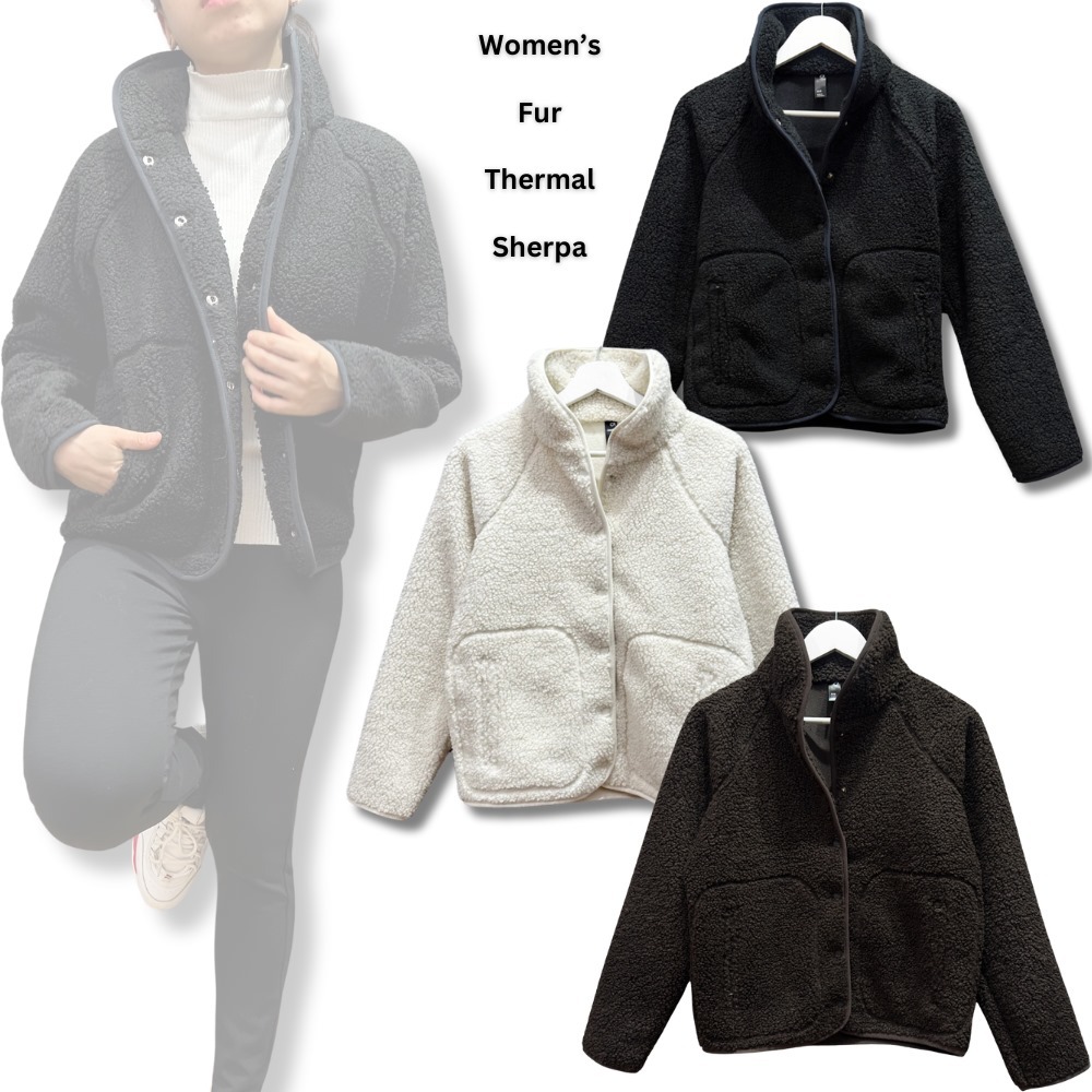 Jual Jacket Wanita Musim Dingin Lengan Panjang (GPJ389 FURTHERMAL SHERPA) | Shopee Indonesia