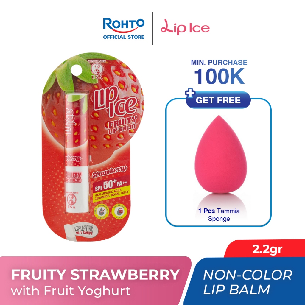 Jual Lip Ice Fruity Strawberry 2,2 gr (Protects lips from the sun ...