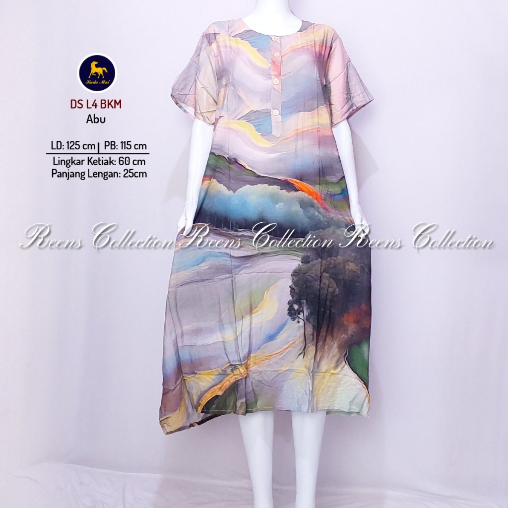 Jual Batik Kuda Mas Jumbo Daster L4 LD-125cm Batik Print | Daster ...