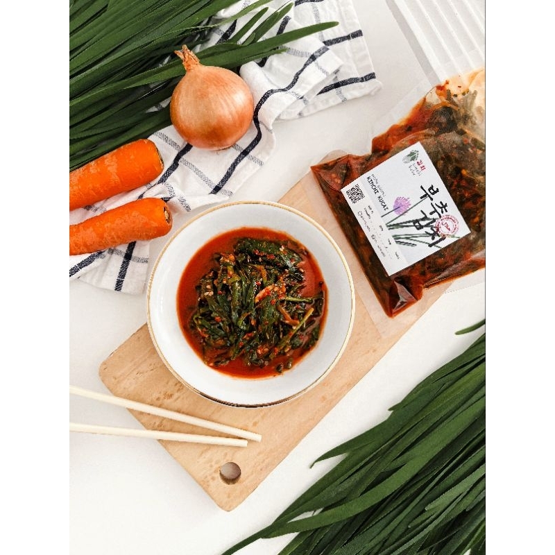 Jual Kimchi Kucai Organik 250gram / Chieves Kimchi/ Buchu Kimchi ...