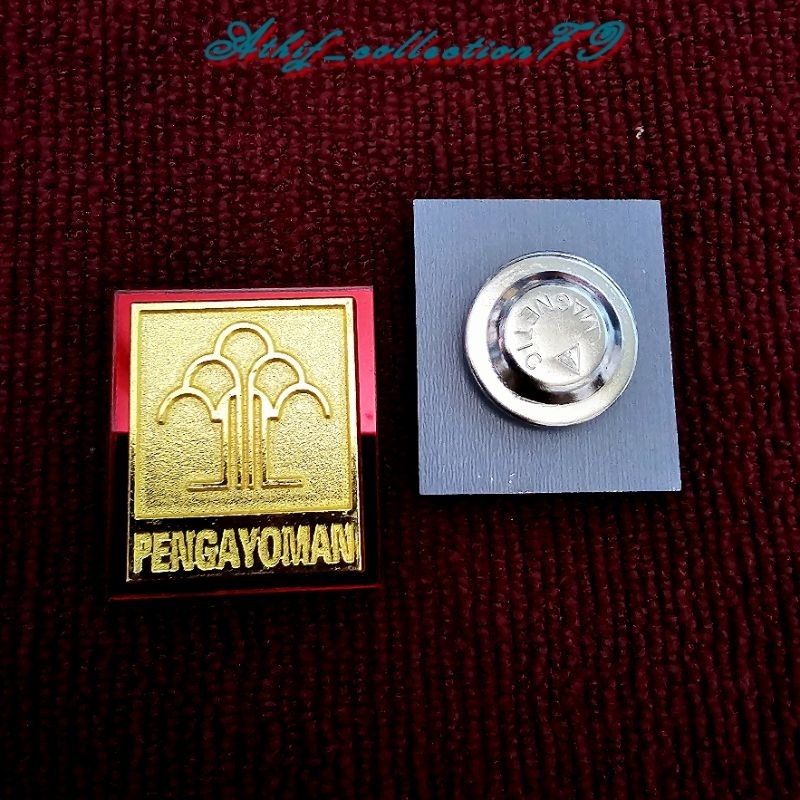 Jual Pin Kemenkumham Akrilik Pin Pengayoman Kuningan Magnet + Box Pin ...